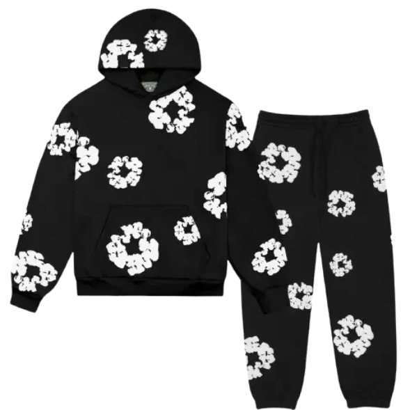 Flower Tracksuit Black – mint garmz